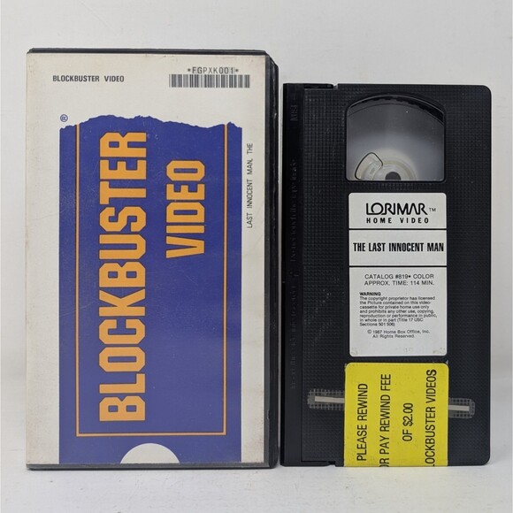 Media | The Last Innocent Man Vhs 1987 Blockbuster Video Rental ...